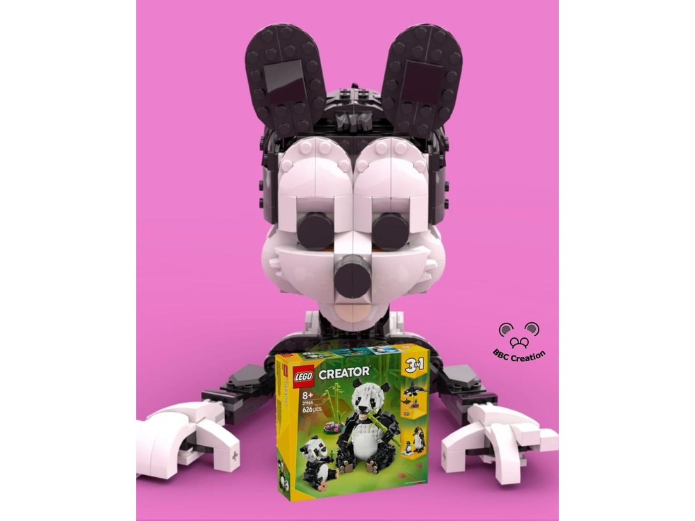 LEGO MOC-211083 Monochrome Mickey Mouse Bust by bbchai | Rebrickable ...