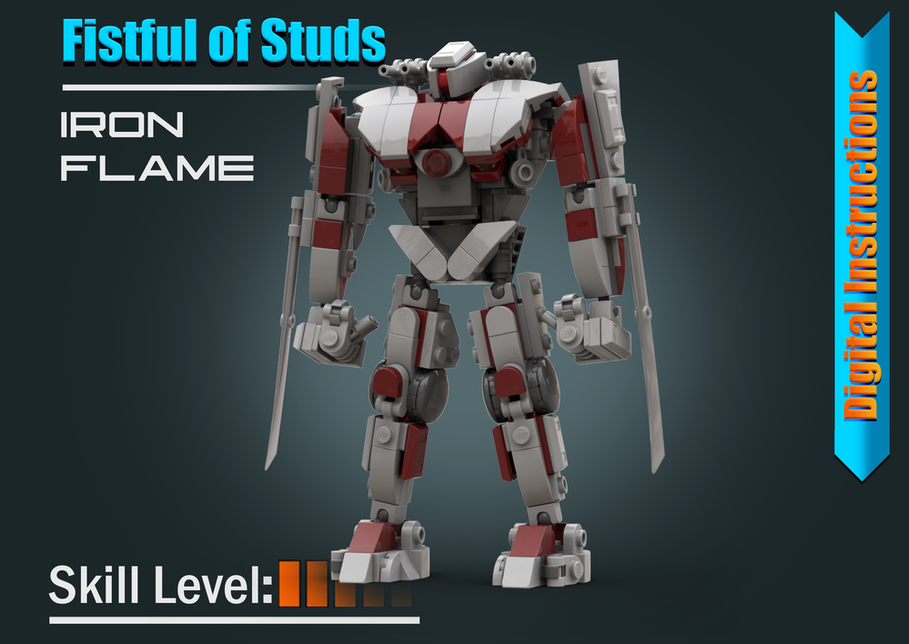 LEGO MOC Iron Flame Jaeger Mech by FistfulofStuds | Rebrickable - Build ...