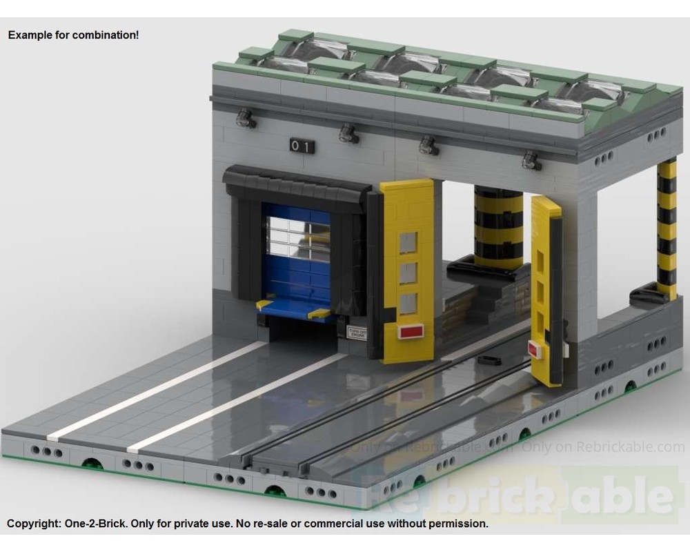 LEGO MOC V2: Modular Logistics Center - Level Crossing by ONE-2-BRICK ...