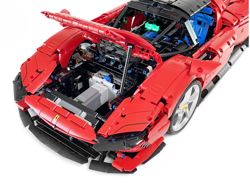 Lego Moc 42143 페라리 Daytona Sp3 Rc Mod For Powered Up Motors By Otrans