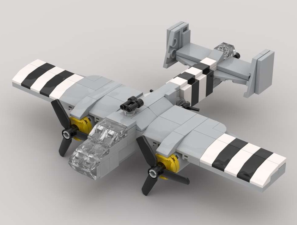 LEGO MOC B-25 Mitchell with D-Day paint scheme (1/110 scale) by Vincent ...
