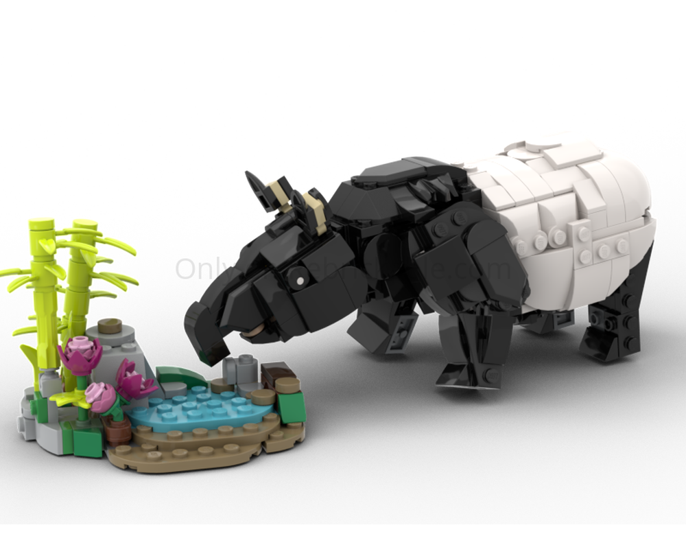 LEGO MOC 31165 Malayan Tapir by zengogobrick | Rebrickable - Build with LEGO