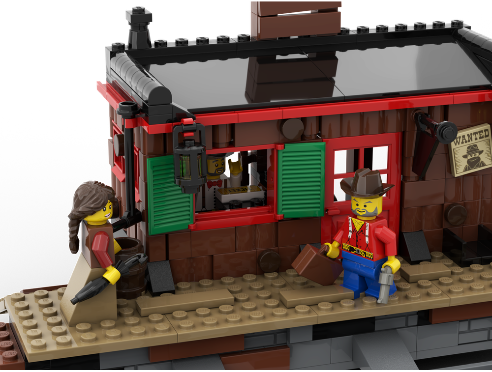 LEGO MOC Wild West Train Station | Cowboys | Legoredo | Lone Ranger ...