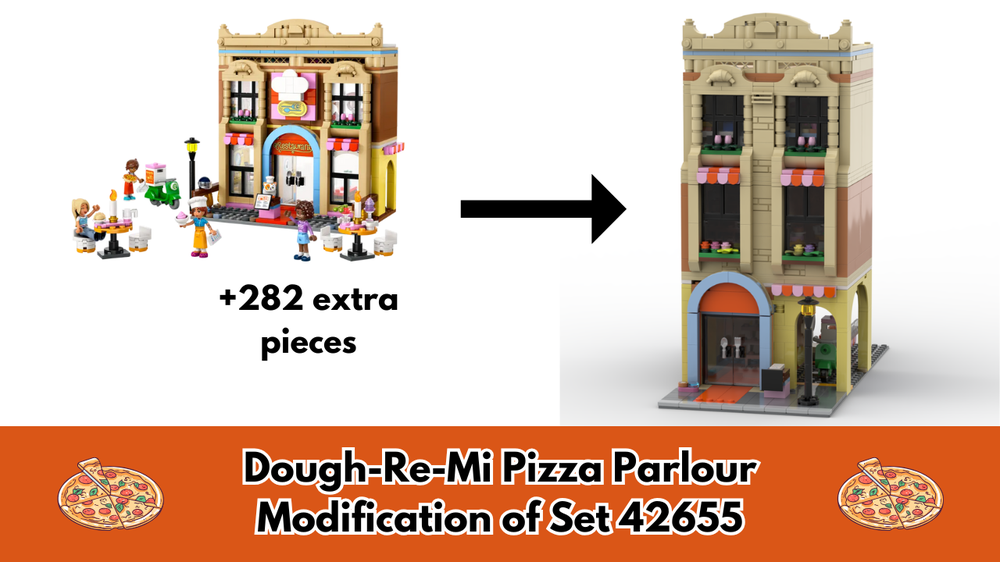 LEGO MOC Dough-Re-Mi Pizza Parlour Modification of Set 42655 by Check ...