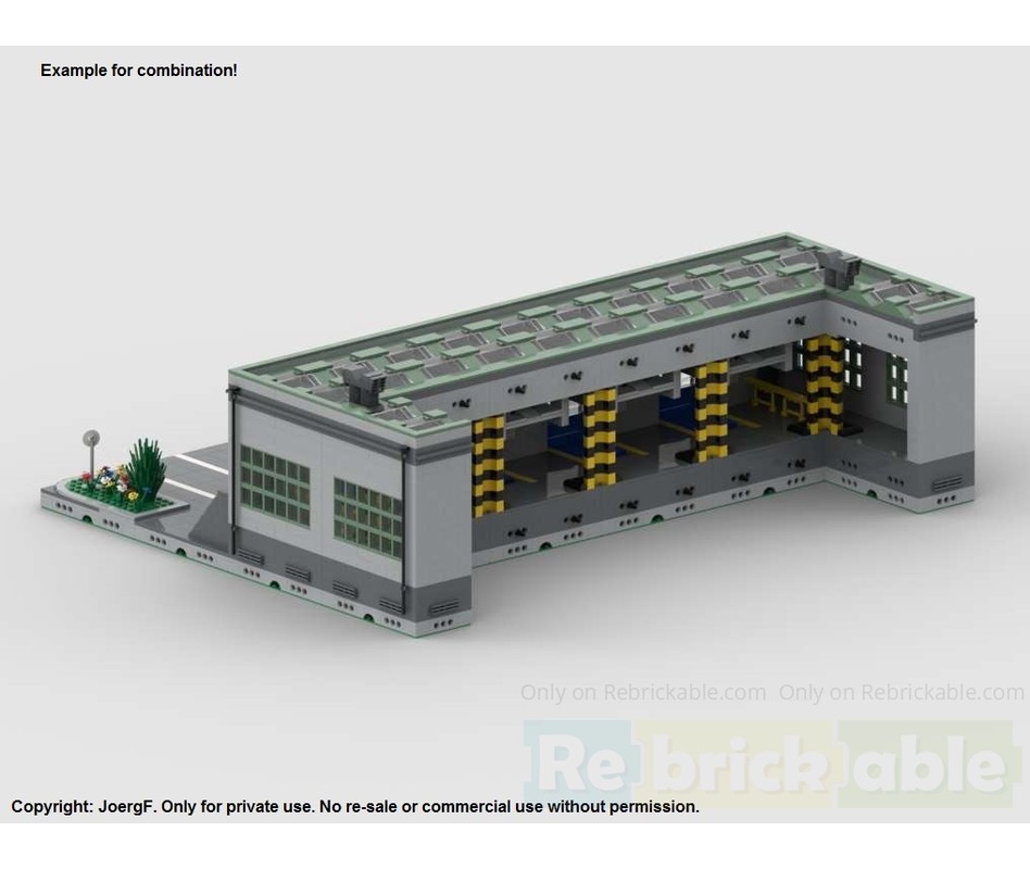LEGO MOC V2: Modular Logistics Center - Rear Section by ONE-2-BRICK ...