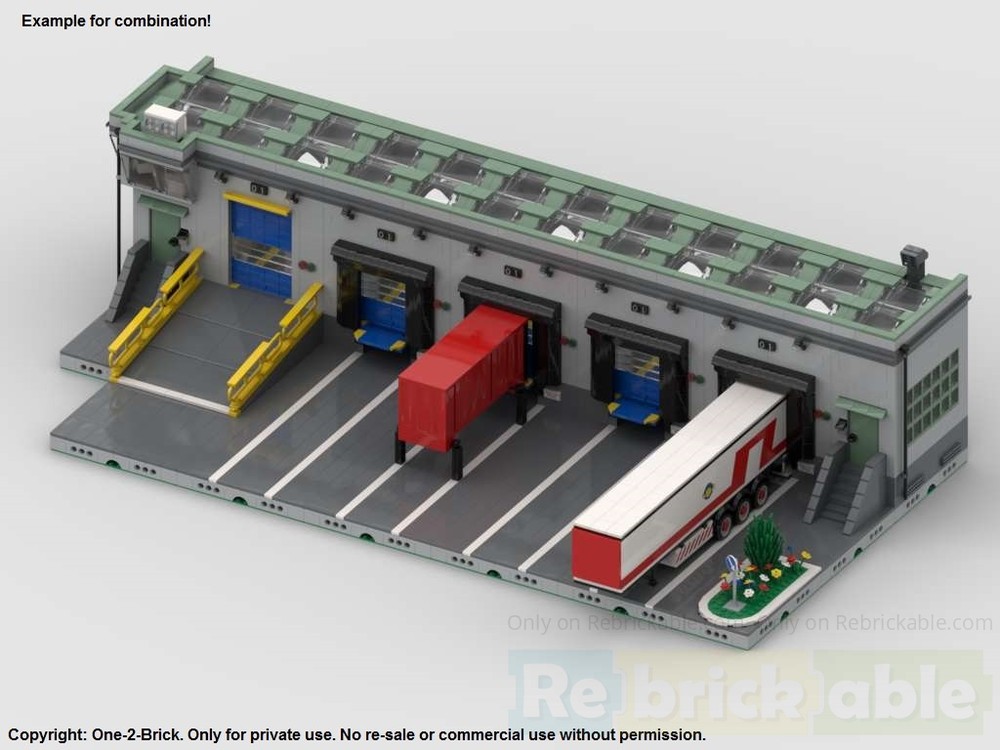 LEGO MOC Modular Logistics Center - Driveway Section by ONE-2-BRICK ...