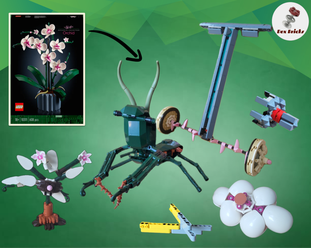 LEGO MOC Praying Mantis Garden Escape by Dex Bricks | Rebrickable ...