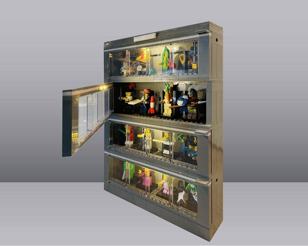 LEGO MOC Lego Minifigure Display Frame / Showcase for 16 minifigures ...