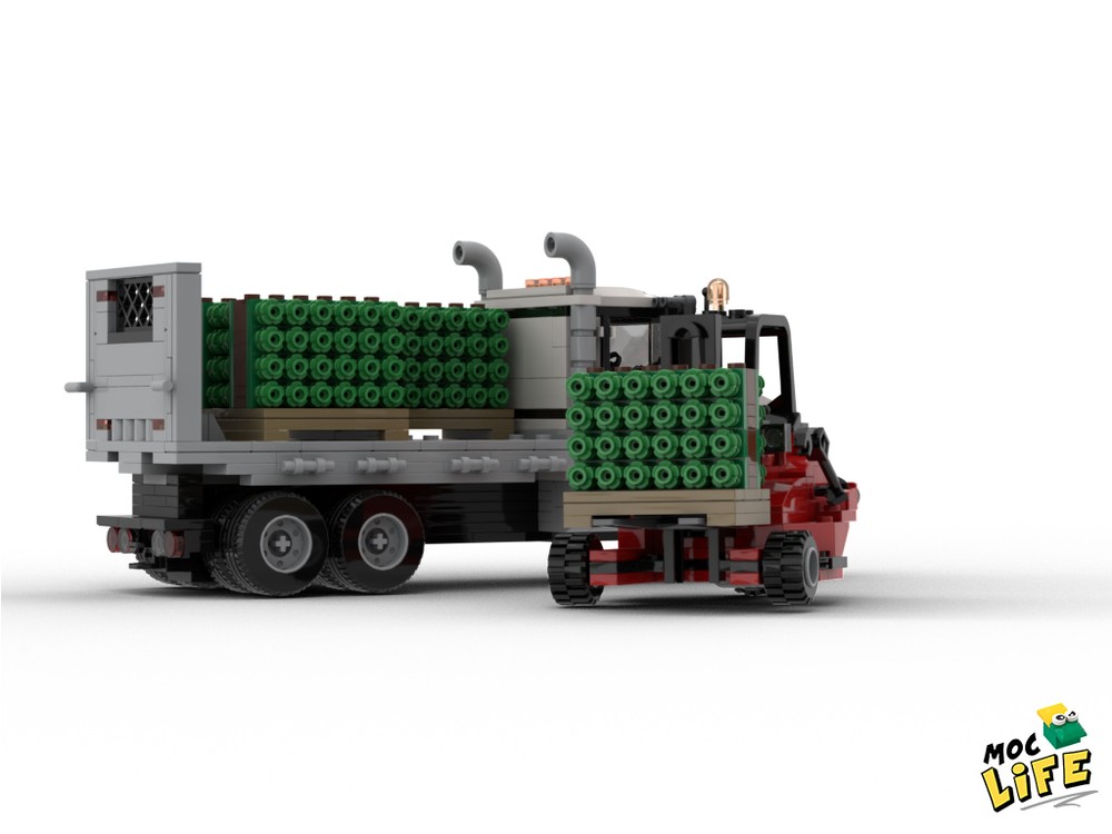 LEGO MOC Turf delivery truck with forklift by MocLife | Rebrickable ...
