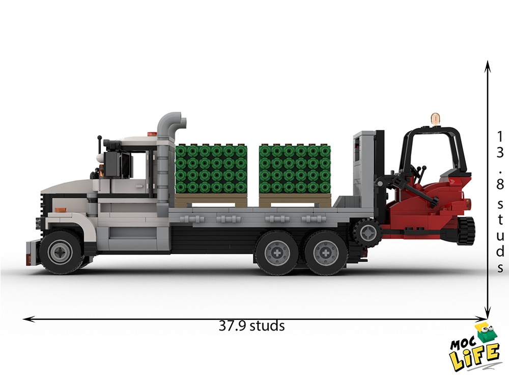 LEGO MOC Turf delivery truck with forklift by MocLife | Rebrickable ...