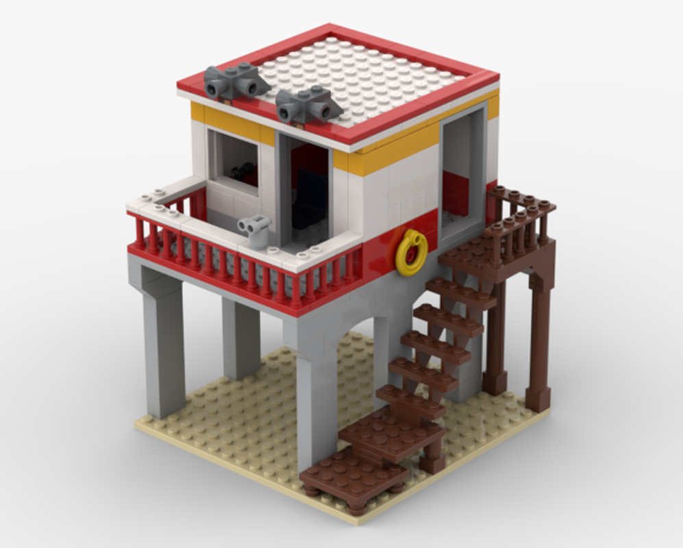 LEGO MOC Beach Lifeguard Station (60328) - Modified to fit Lifeguard ...