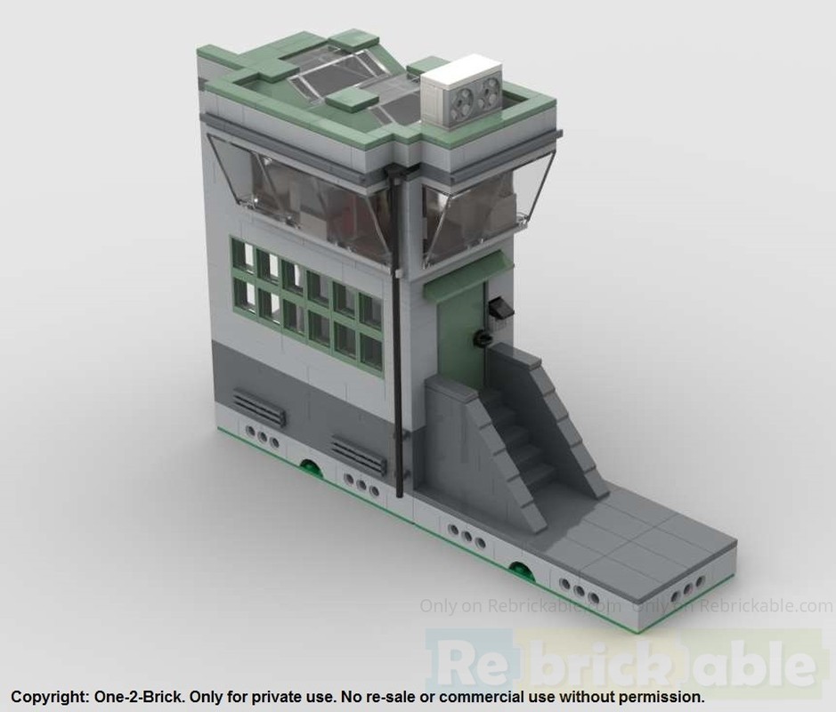LEGO MOC Modular Logistics Center - Corner 3 with command center by ONE ...