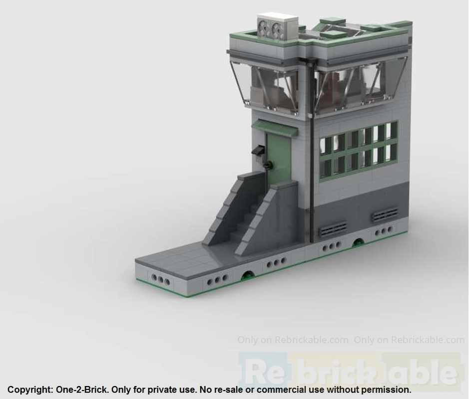 LEGO MOC Modular Logistics Center - Corner 3 with command center by ONE ...