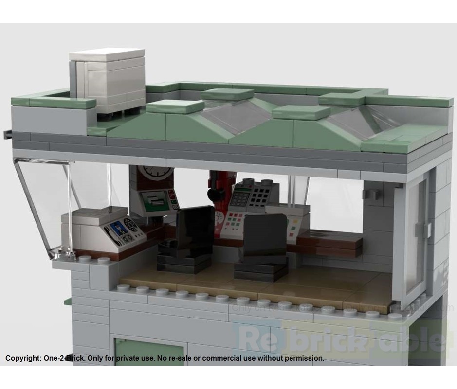 LEGO MOC Modular Logistics Center - Corner 3 with command center by ONE ...