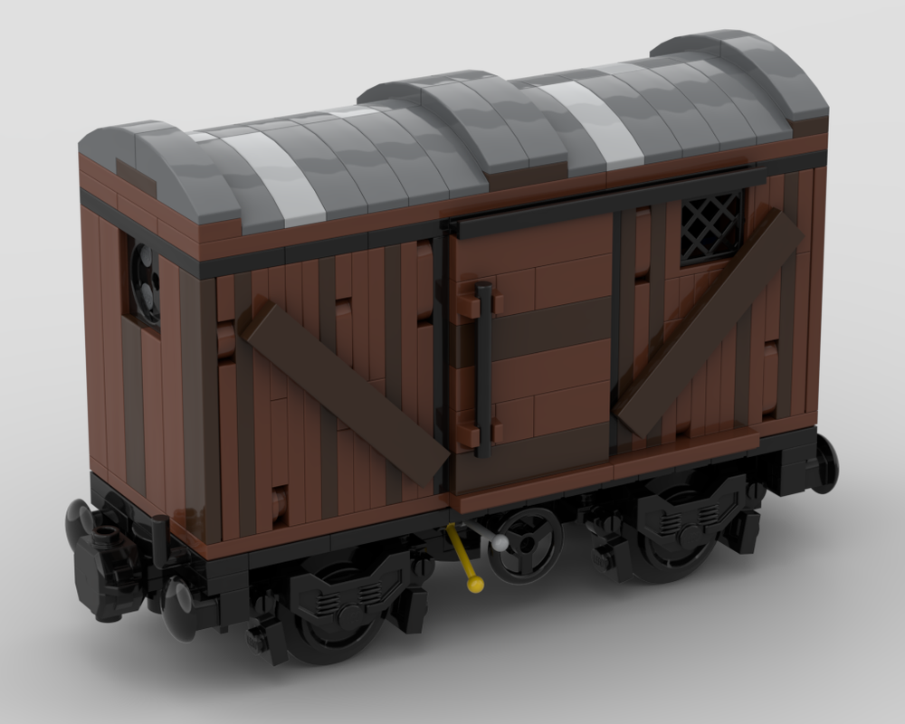 LEGO MOC Old style rusty wood train car by josszo | Rebrickable - Build ...