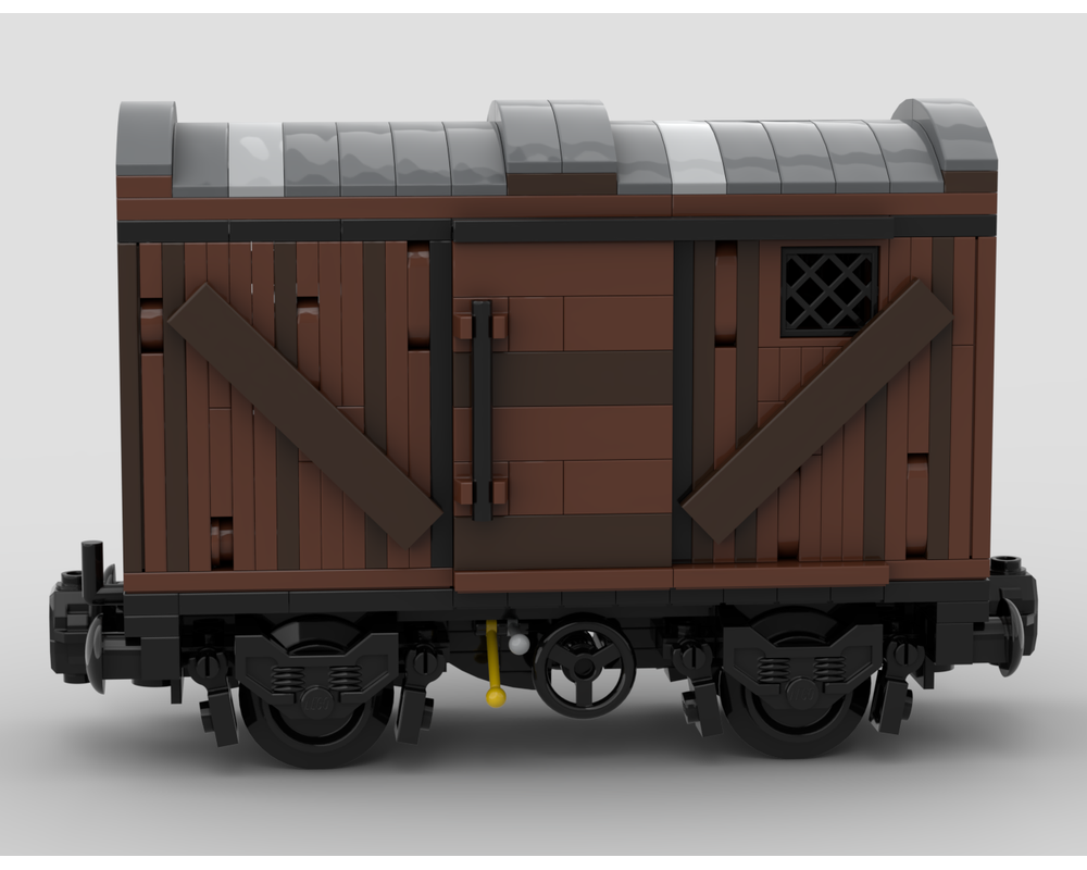 LEGO MOC Old style rusty wood train car by josszo | Rebrickable - Build ...