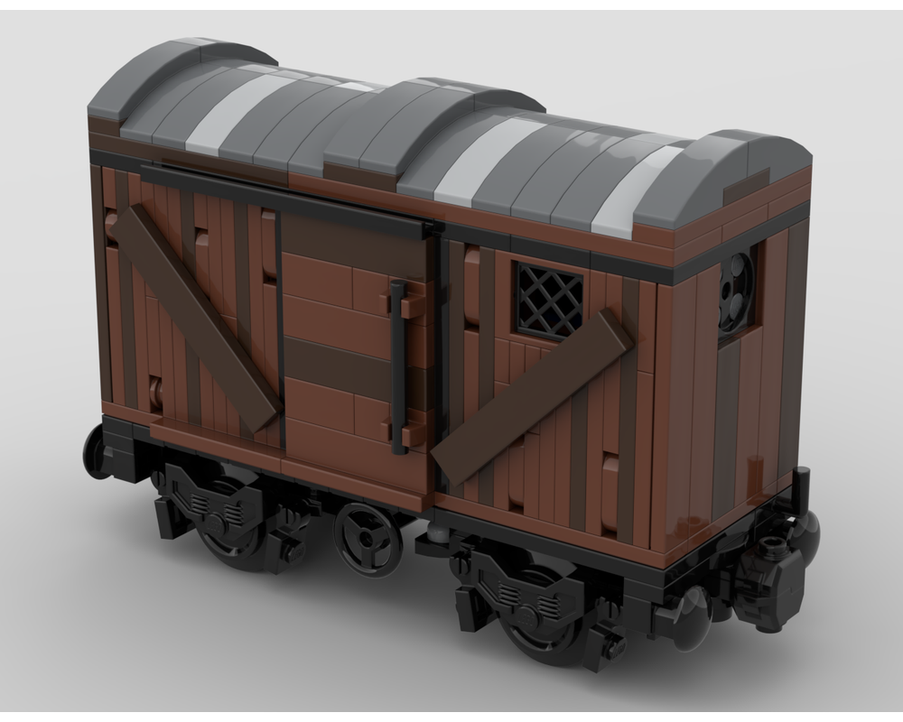 LEGO MOC Old style rusty wood train car by josszo | Rebrickable - Build ...