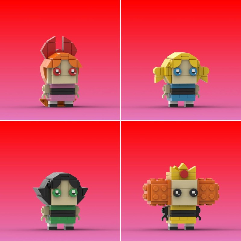 LEGO MOC Blossom, Bubbles, Buttercup + Princess Morbucks (PPG ...
