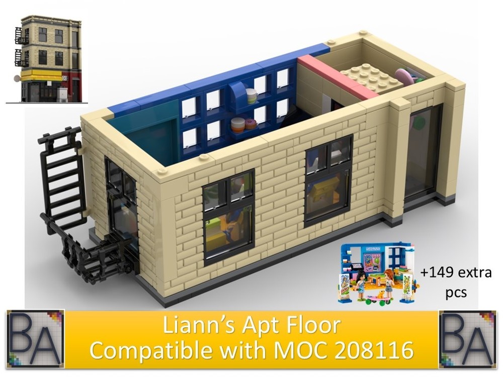 LEGO MOC-211825 Liann's Apt Floor - Compatible with MOC 208116 by Brick ...