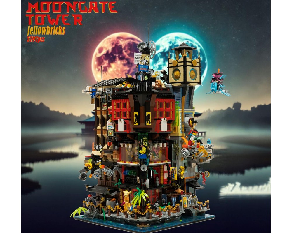 LEGO MOC Ninjago Moongate Tower by Jellowbricks | Rebrickable - Build ...