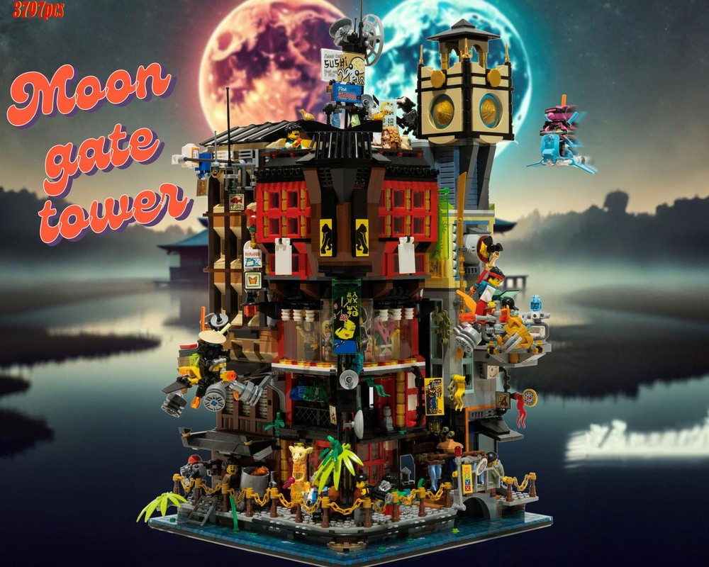 LEGO MOC Ninjago Moongate Tower by Jellowbricks | Rebrickable - Build ...