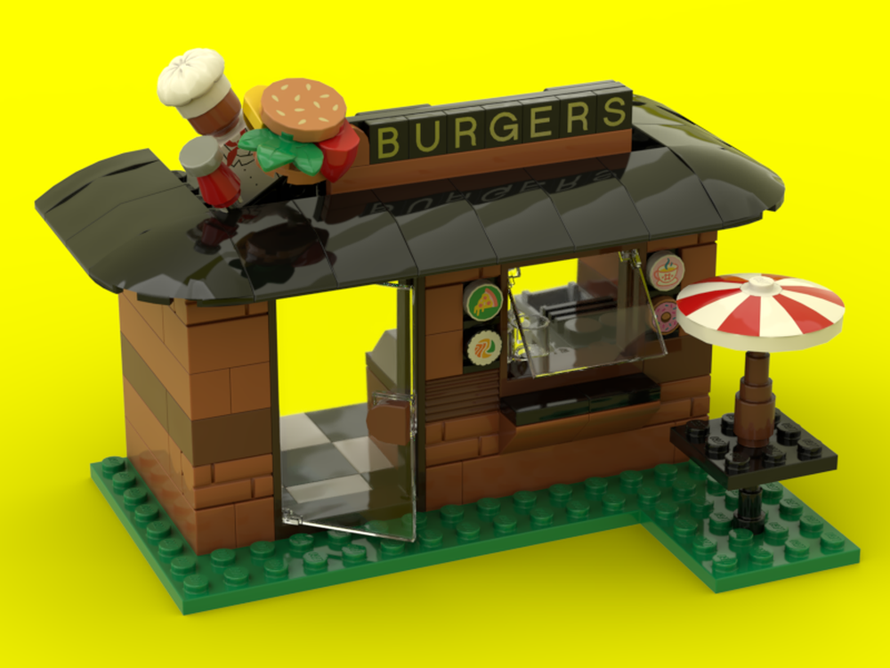 LEGO MOC 6683 Hamburger Stand Reimagined by tmxrebrickable ...