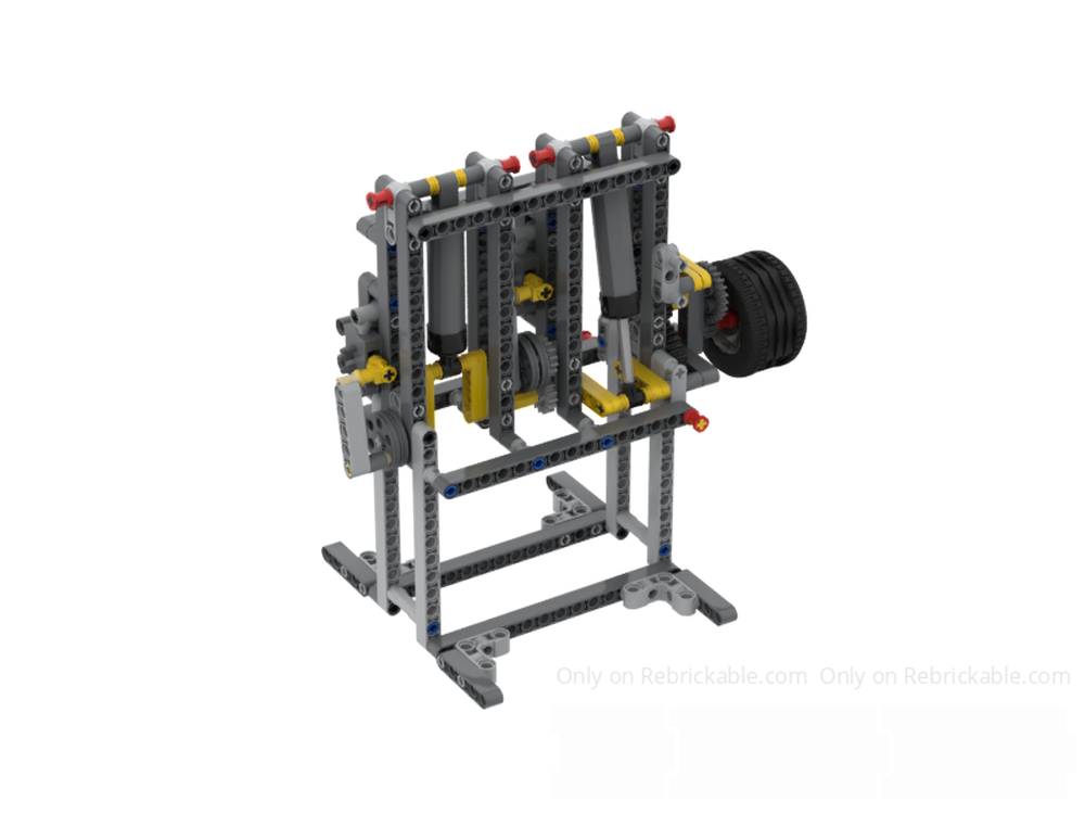 LEGO MOC New Pneumatic Engine (2 cylinders) by yqc | Rebrickable ...