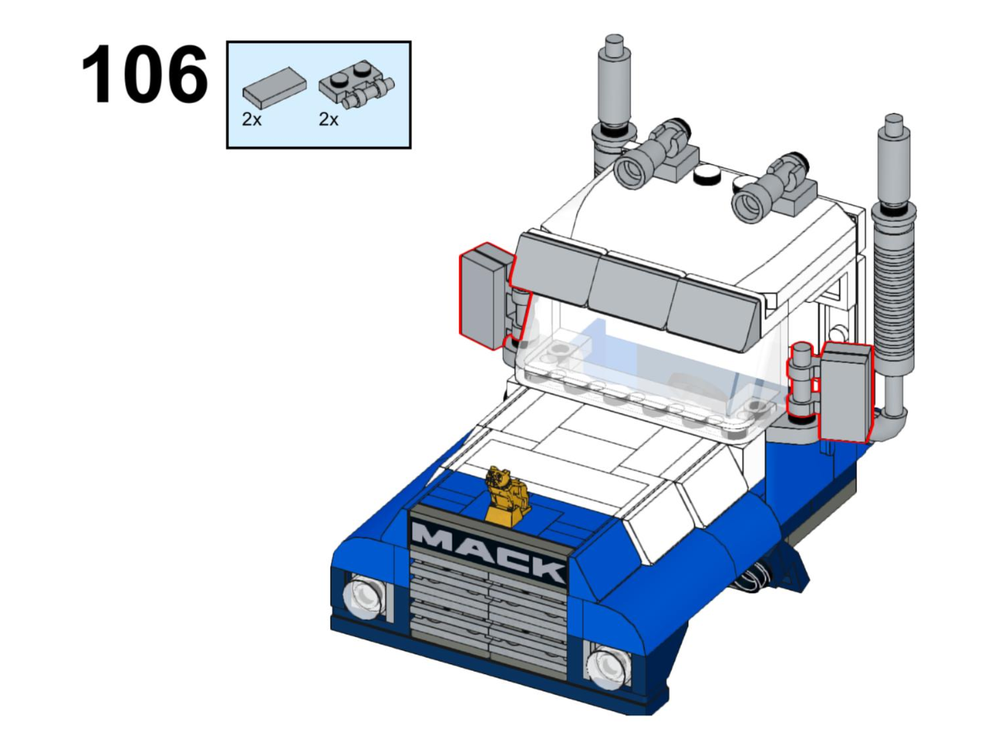 LEGO MOC Mack R Series Sleeper cab by Oshawhat45 | Rebrickable - Build ...