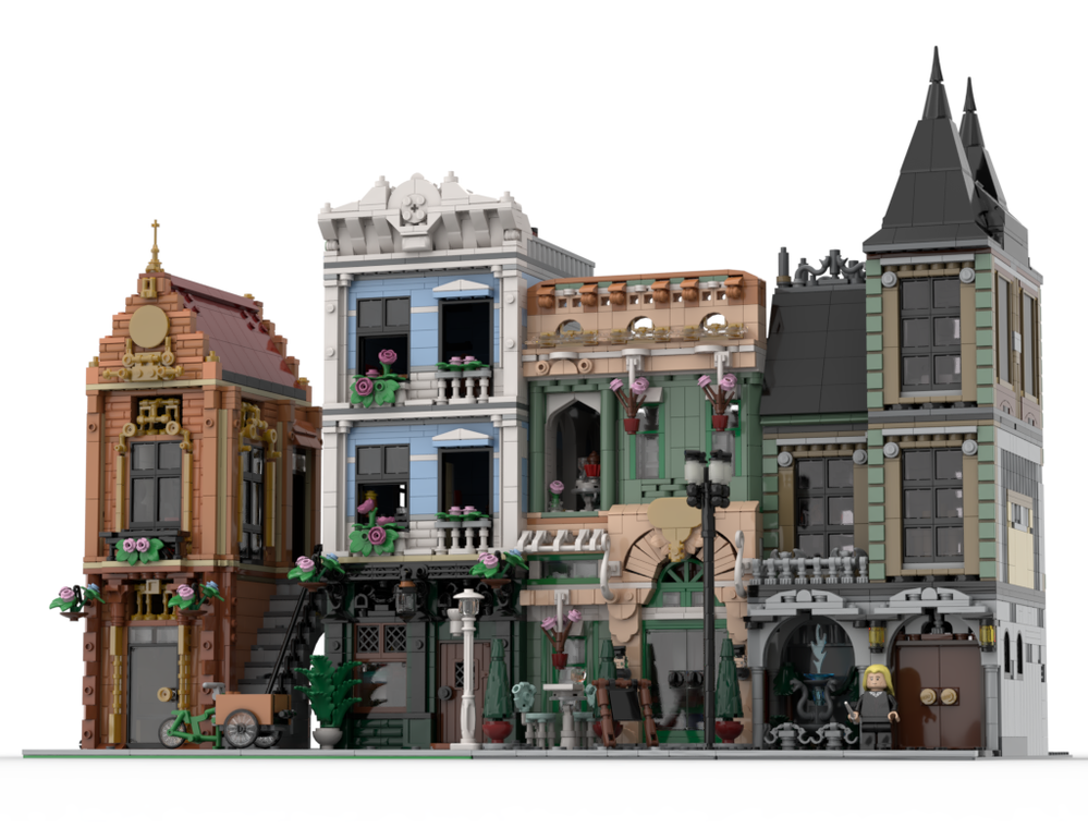LEGO MOC-211995 Modular French Cafe - Modification of Set 10362 by ...