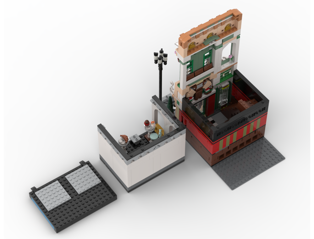 LEGO MOC-211995 Modular French Cafe - Modification of Set 10362 by ...