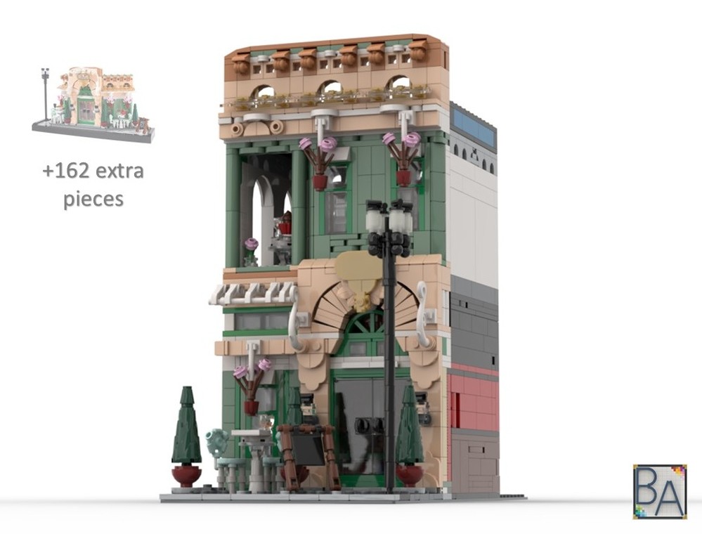LEGO MOC Modular French Cafe - Modification of Set 10362 by Brick ...