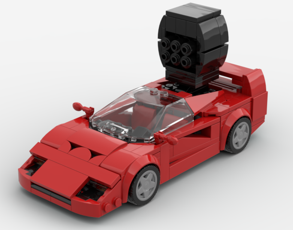 LEGO MOC Ferrari F40 with a rocket weapon on top by 13Customs ...