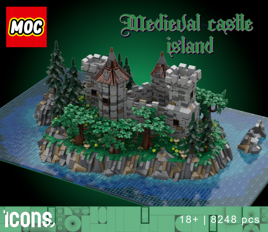 LEGO MOC-212031 Medieval castle island by Cegeha Elbe | Rebrickable ...