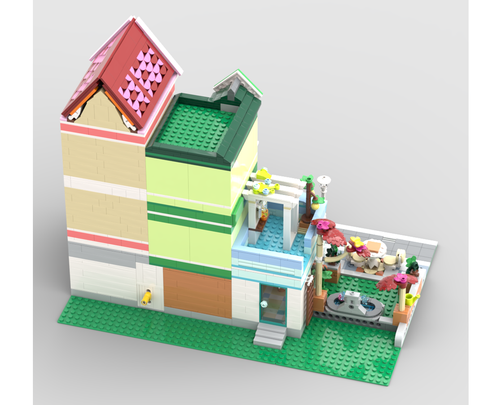 LEGO MOC Heartland City Stores and Apartments Modular Building by ...