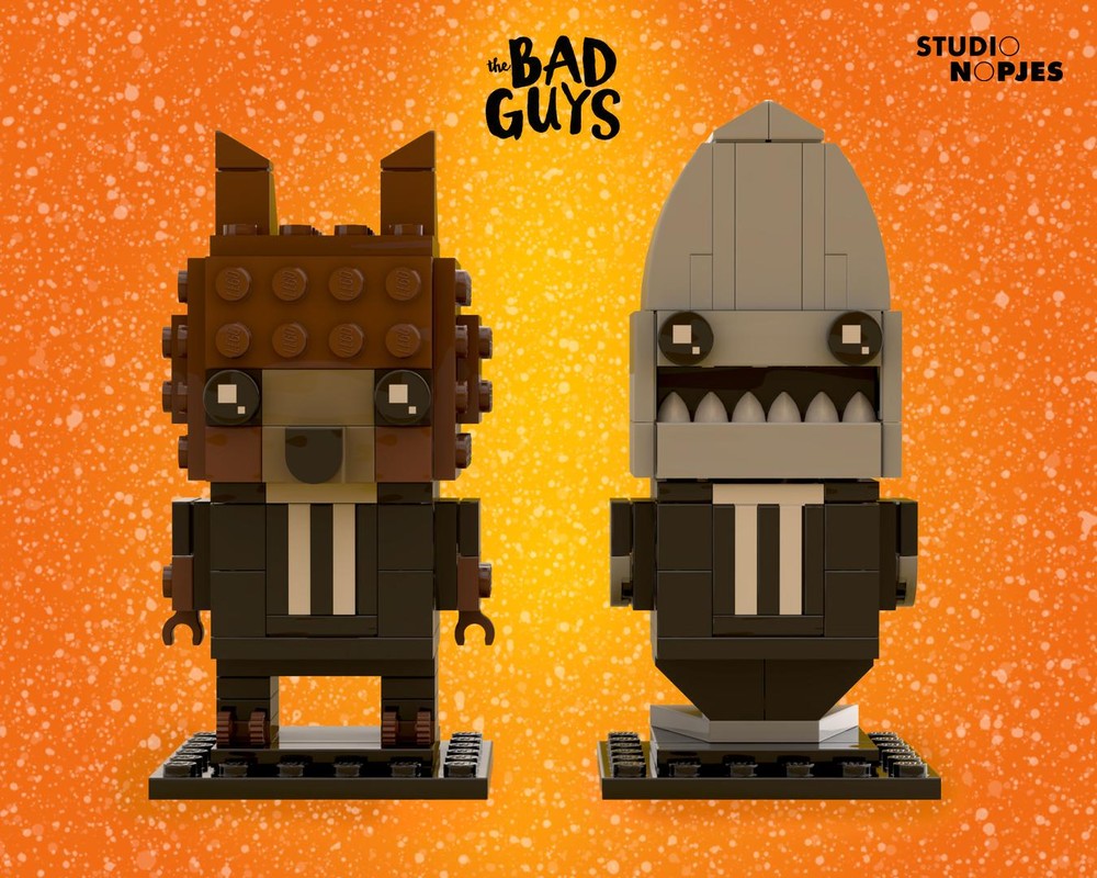 LEGO MOC-212048 The Bad Guys: Mr. Wolf & Mr. Shark Brickheadz by Roloff ...