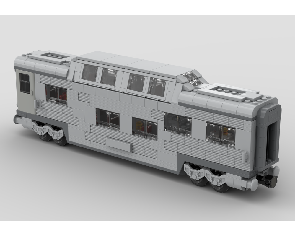 LEGO MOC Santa fe double decker canopy passanger train car ...