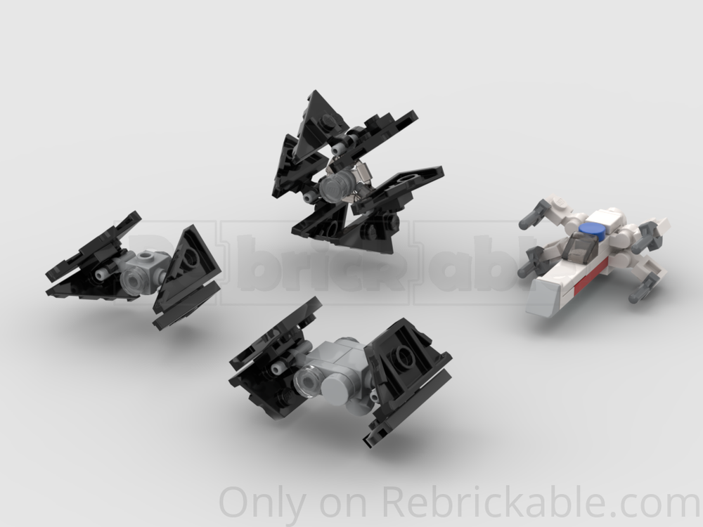LEGO MOC Imperial TIE Bomber, TIE Interceptor, TIE Defender, and Rebel ...
