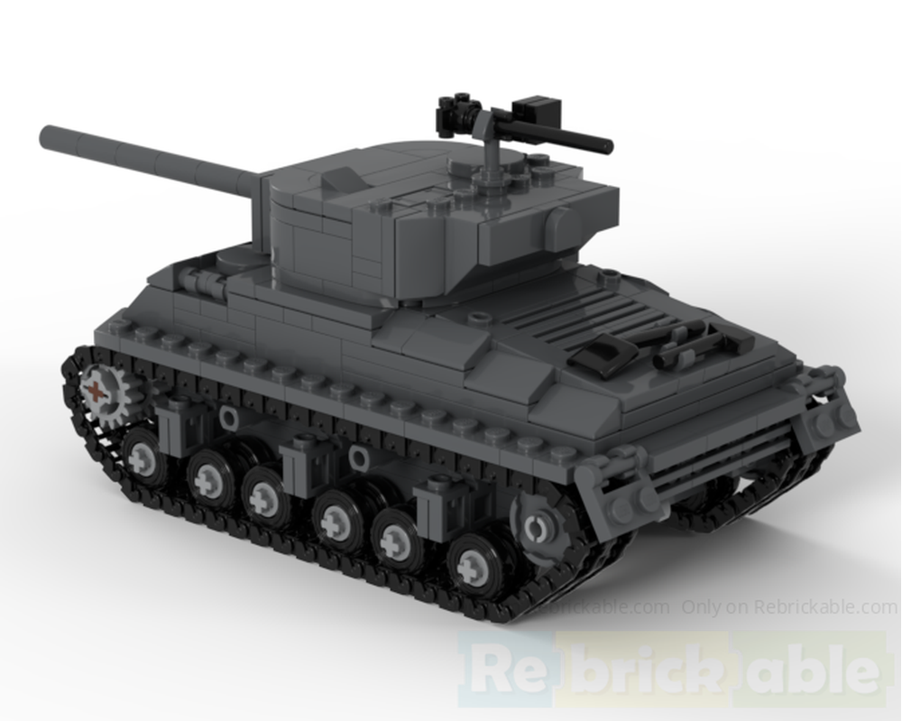 LEGO MOC M4A3E8 Sherman V3 by ZaneWC | Rebrickable - Build with LEGO