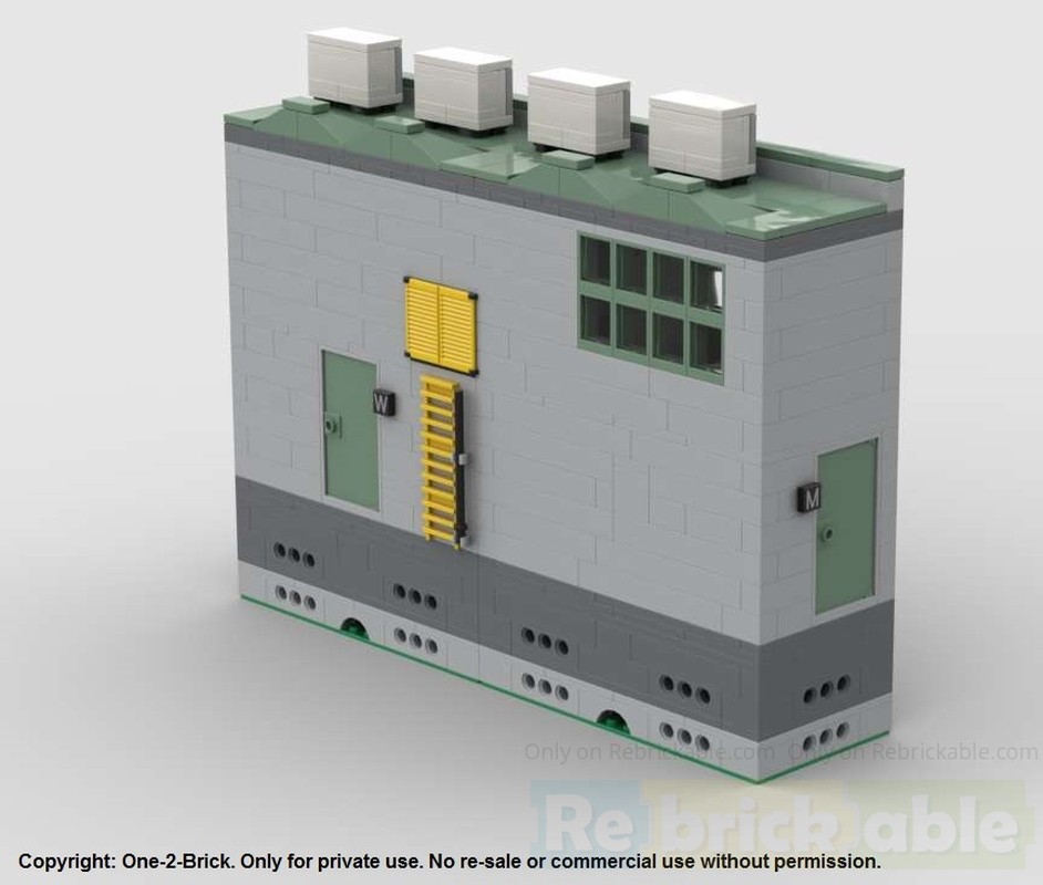LEGO MOC Modular Lgistics Center - Sidewall with Restroom area by ONE-2 ...