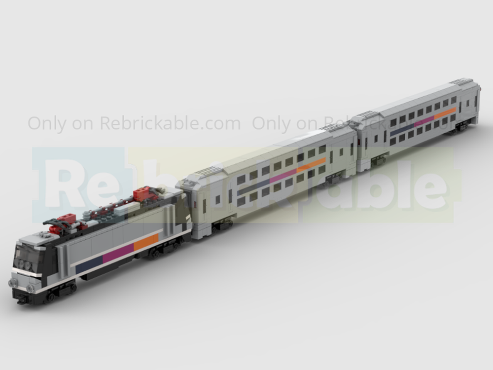 LEGO MOC 4-Wide NJ Transit Double Decker Train Set - Two Carriages ...