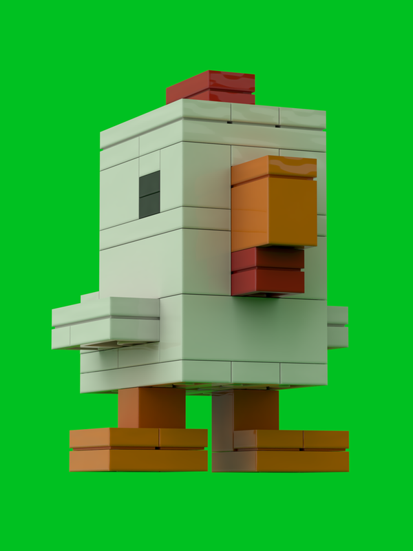 LEGO MOC-212155 Crossy Road Chicken by AntOrman | Rebrickable - Build ...