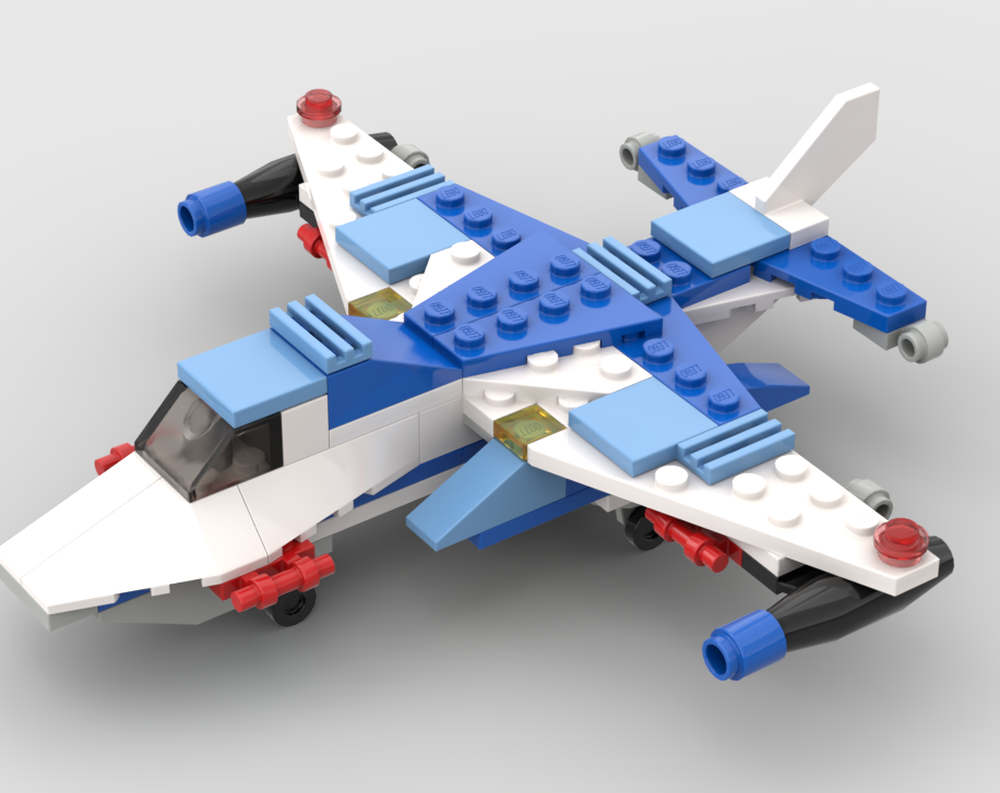 LEGO MOC 4098 Upgraded Plane with cones by crazy8ron | Rebrickable ...