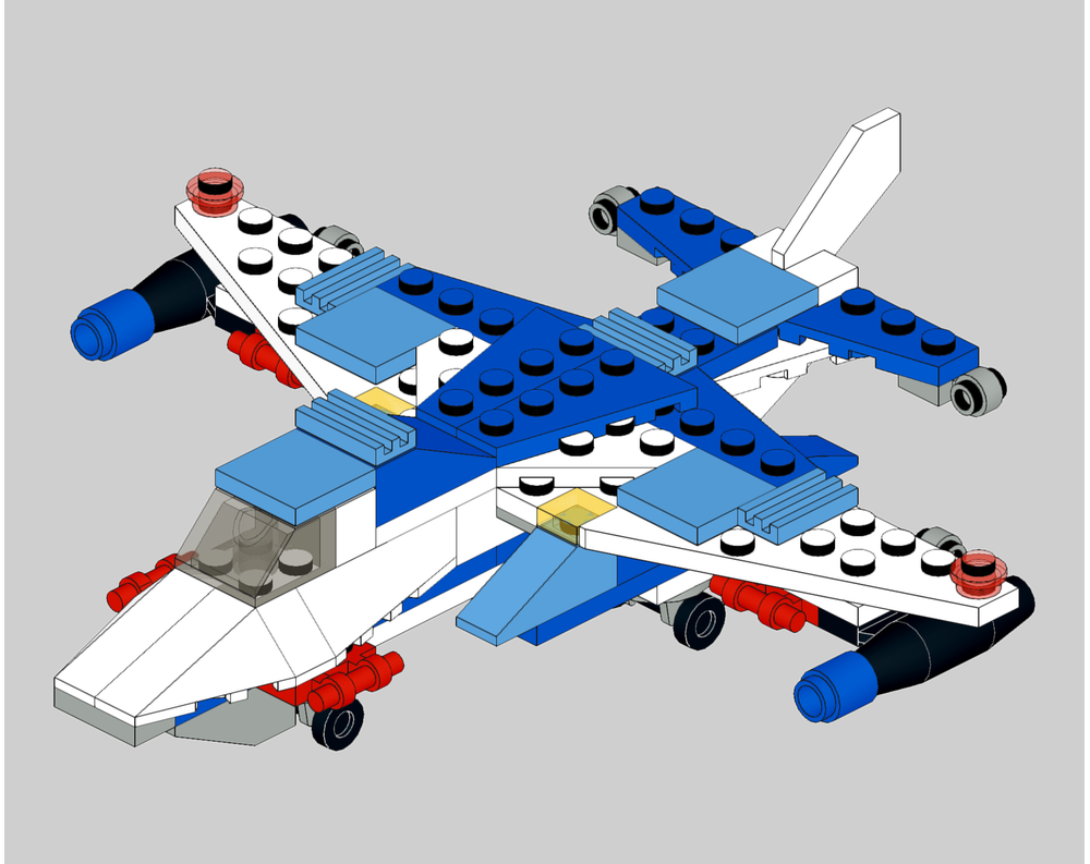 LEGO MOC 4098 Upgraded Plane with cones by crazy8ron | Rebrickable ...