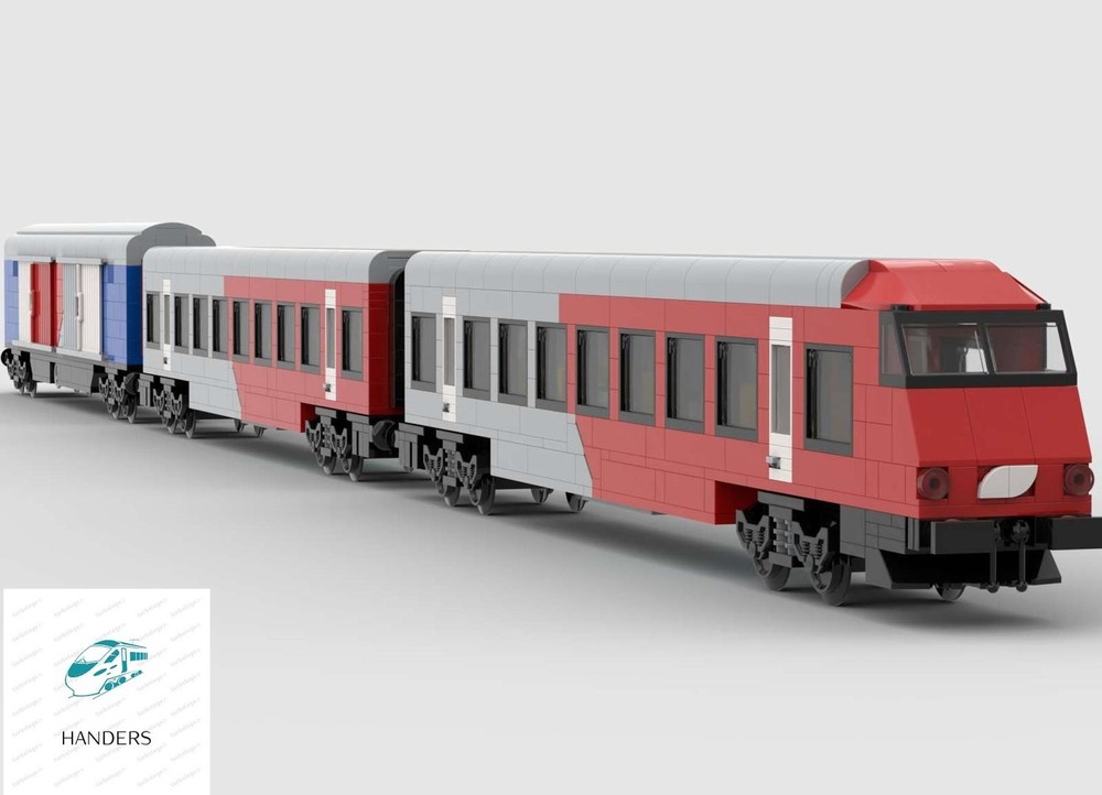 LEGO MOC Austrian City Shuttle Train by Handers | Rebrickable - Build ...