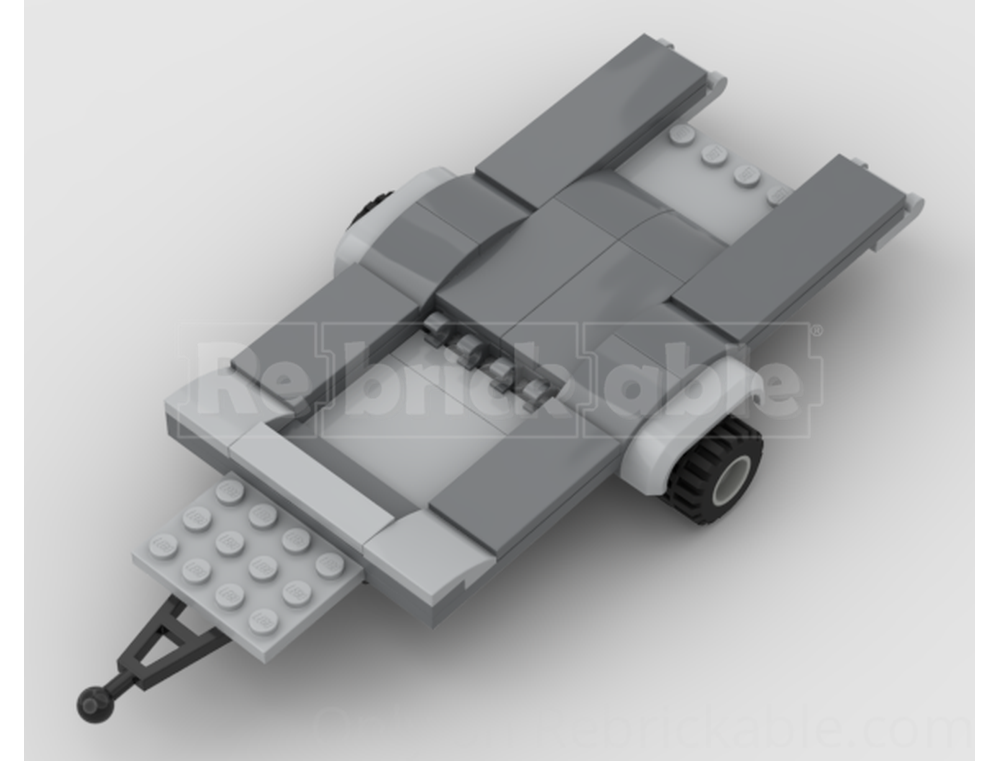 Lego Moc 8 Wide Car Trailer By Whbuilds Rebrickable Build With Lego
