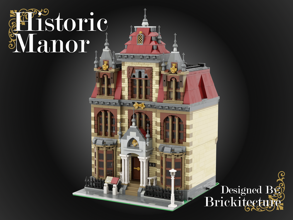 LEGO MOC Historic Manor Modular by Brickitecture_Bricks | Rebrickable ...