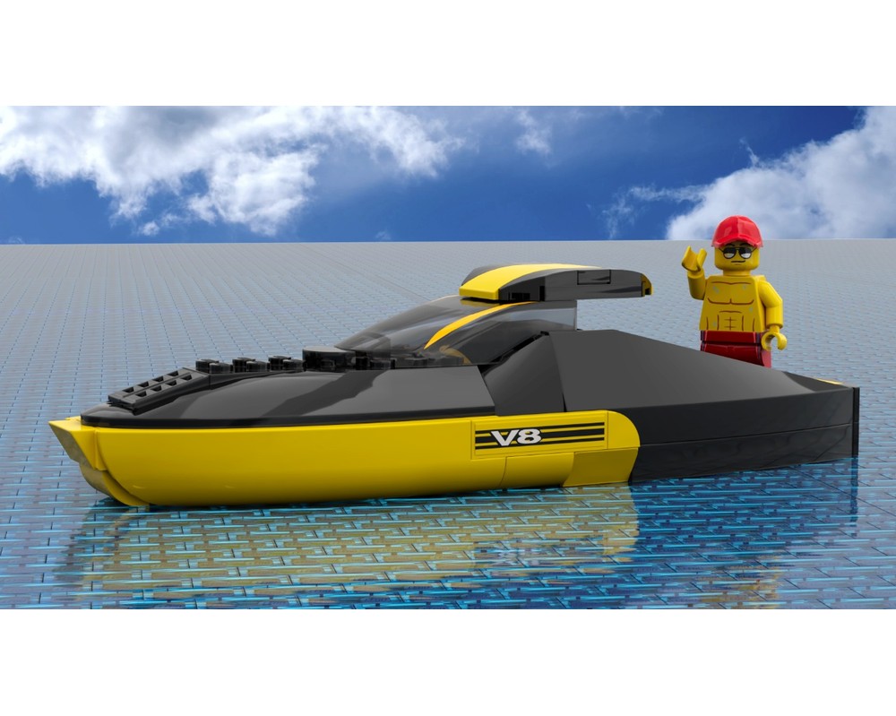 Lego Moc V8 Race Boat By Felixrebricks Rebrickable Build With Lego