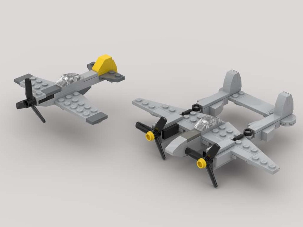 LEGO MOC P-38 Lightning & P-51 Mustang (1/110) by Vincent W ...