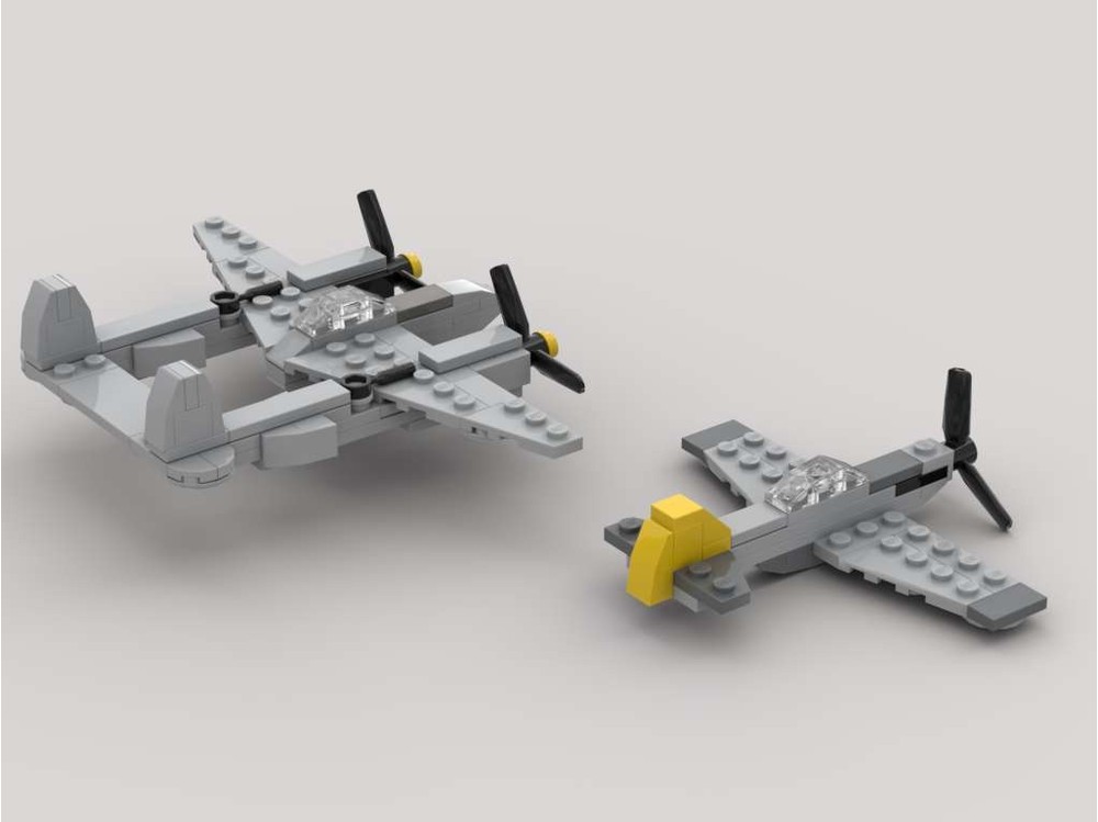 LEGO MOC P-38 Lightning & P-51 Mustang (1/110) by Vincent W ...