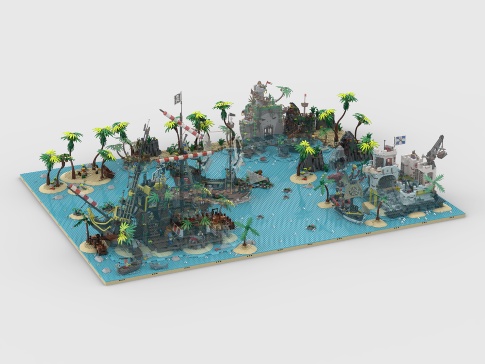 LEGO MOC Pirates Diorama - Display for sets 21322 + 10320 + 910038 ...